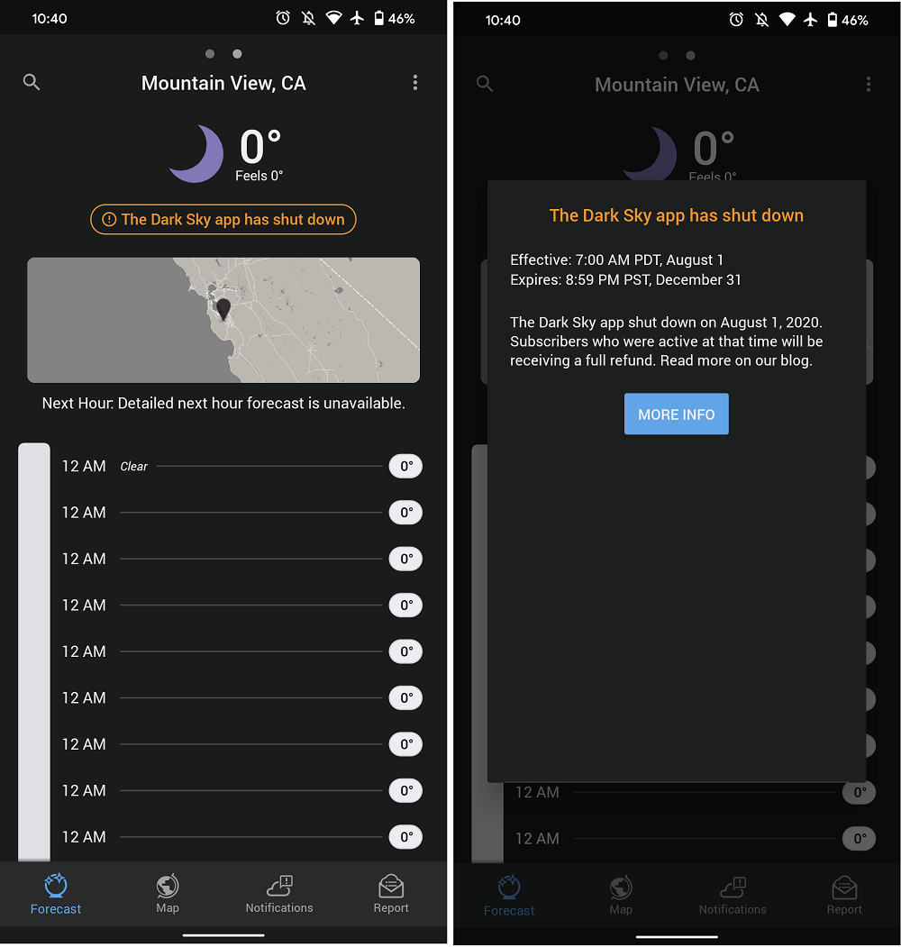 Apple chính thức đóng cửa Dark Sky phiên bản Android và wearOS
