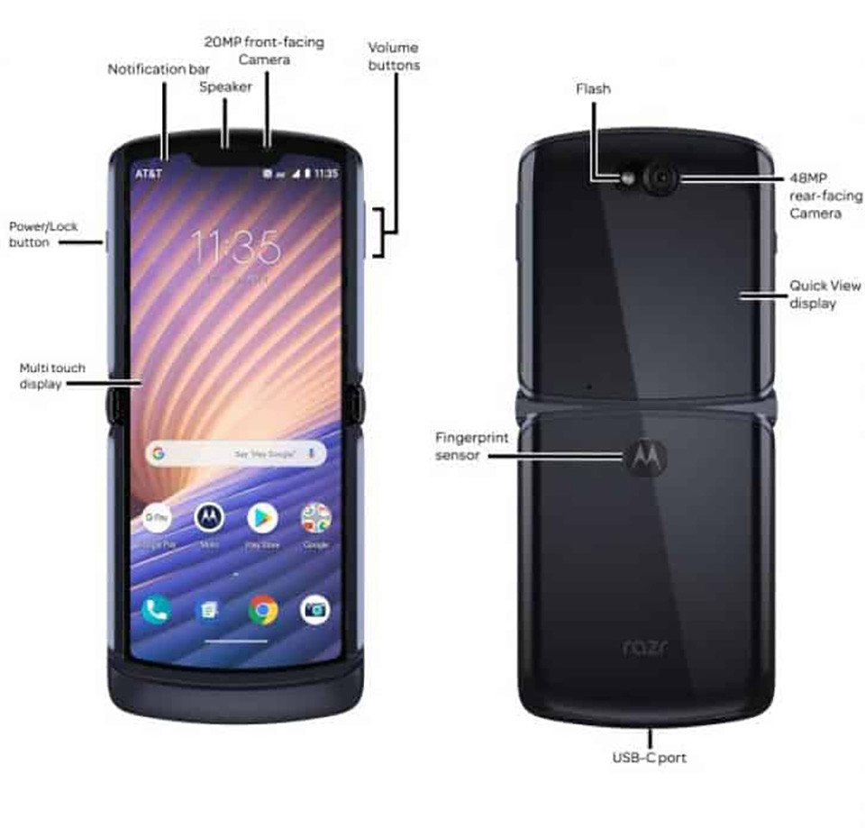 Thiết kế Motorola RAZR 2020 lộ diện rõ nét trong ảnh render mới