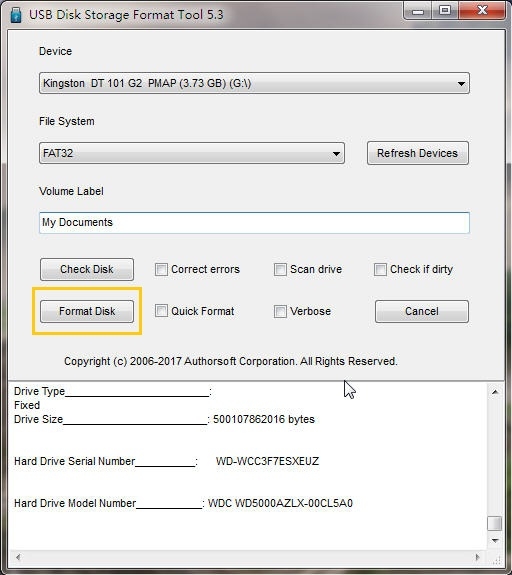 HP USB Disk Storage Format Tool - Công cụ định dạng USB an toàn