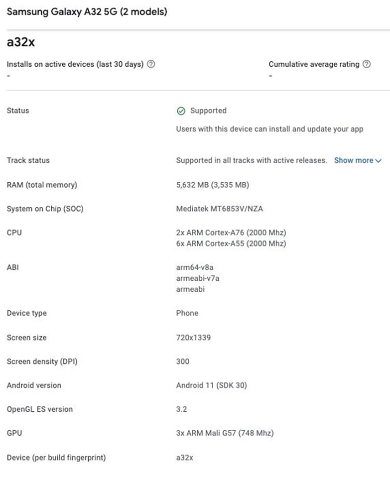 Galaxy Jump lộ cấu hình trên danh sách Google Play Console