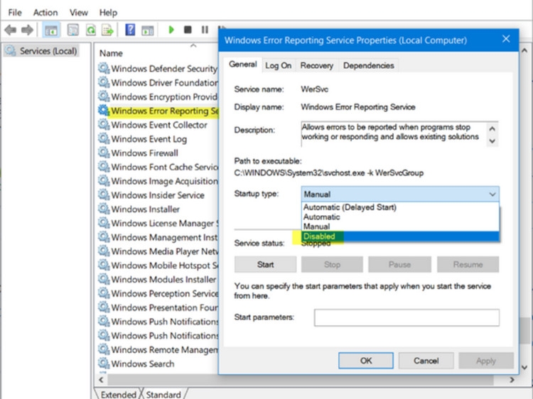 Cách khắc phục lỗi Werfault.exe trong Windows 10