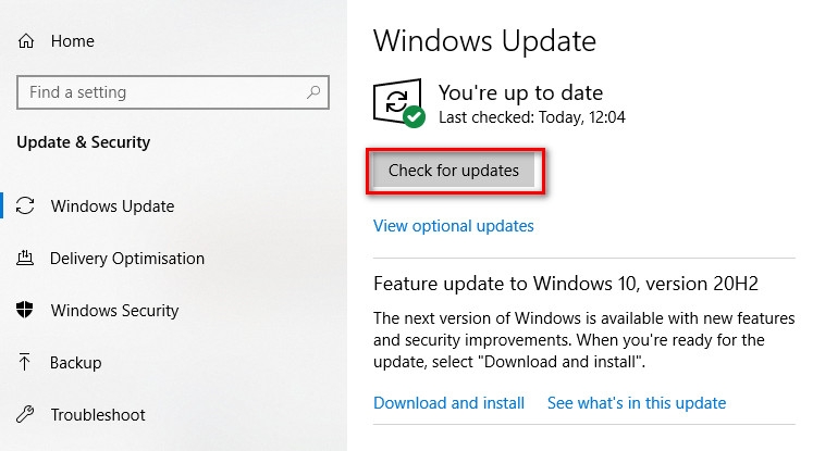 Sửa lỗi Windows Update Assistant không hoạt động
