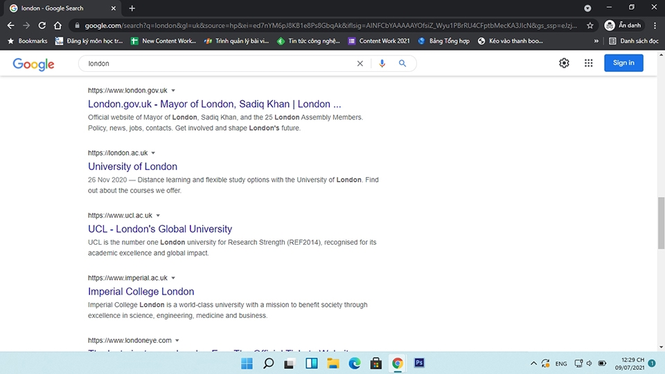 Cách tìm kiếm Google cho ra kết quả trang web nước ngoài