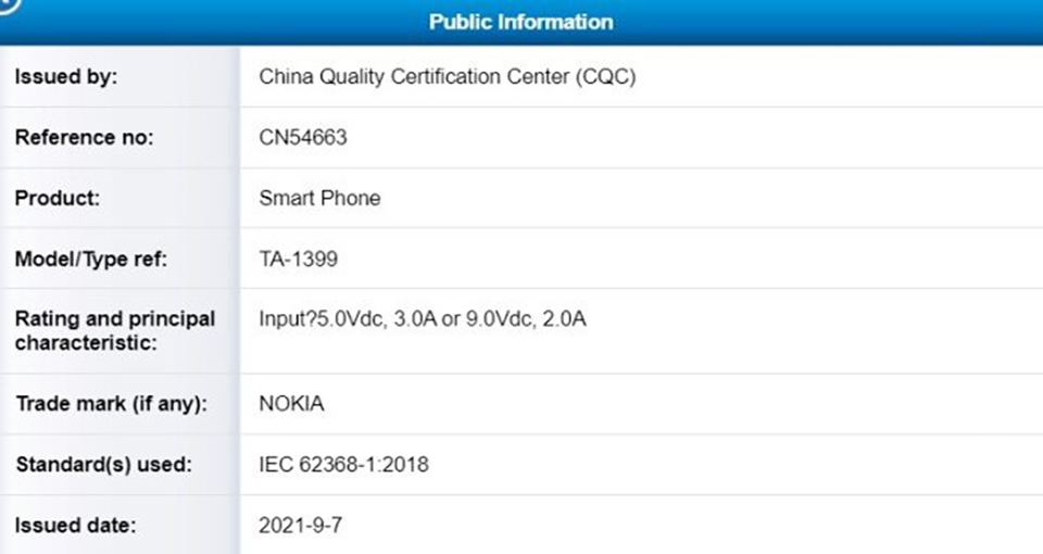 Máy tính bảng Nokia T20 đạt được chứng nhận CQC