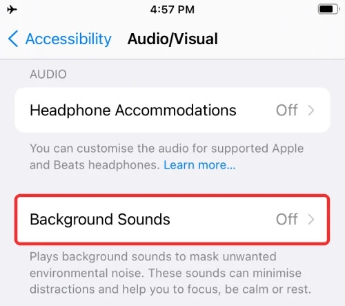 Tất tần tật về cách sử dụng Background Sounds trên iOS 15