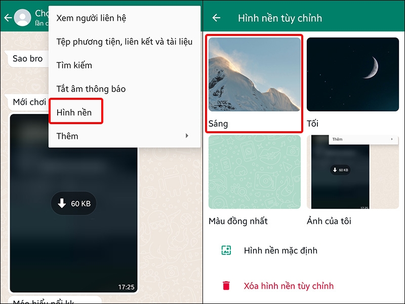 Thay đổi hình nền chat trên WhatsApp