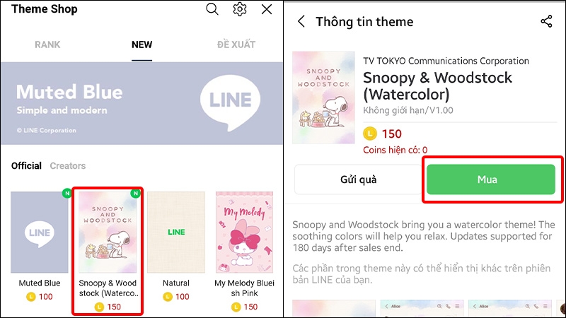 Hướng dẫn thay đổi hình nền chat, theme LINE
