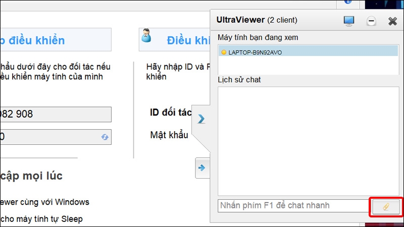 Hướng dẫn sử dụng Ultraviewer để gửi và nhận file