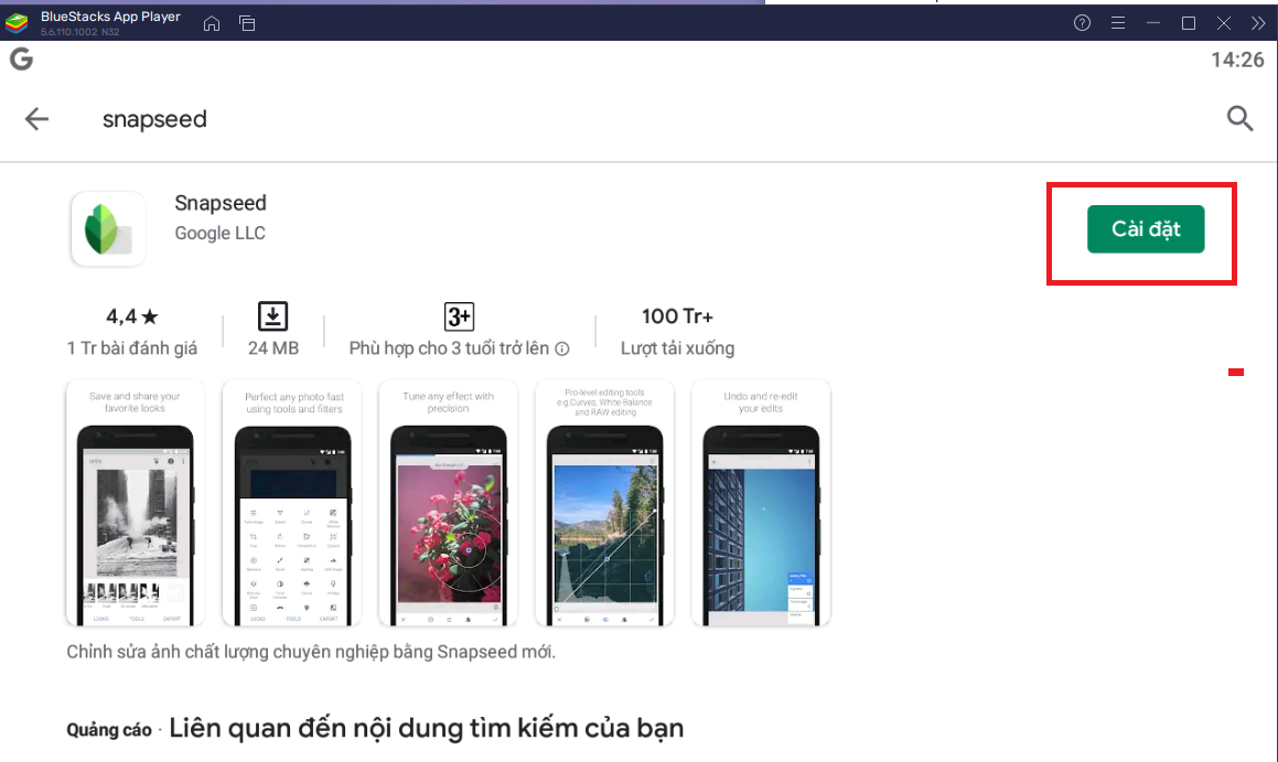 Hướng dẫn tải Snapseed trên máy tính đơn giản và nhanh chóng