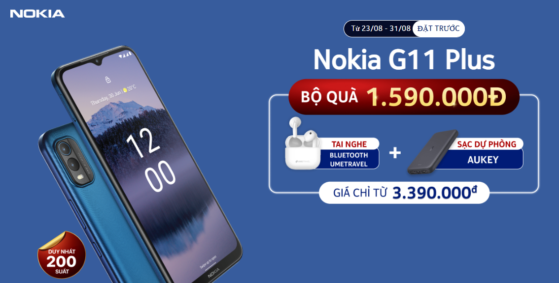 Đặt trước Nokia G11 Plus, gói quà 1,59 triệu đồng đang chờ bạn
