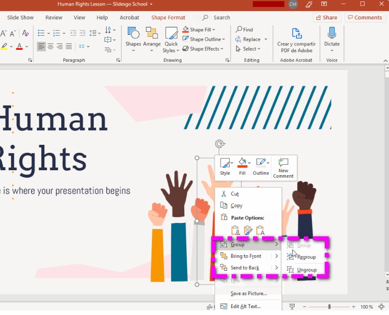 Group trong PowerPoint là gì bí quyết sử dụng tính năng này