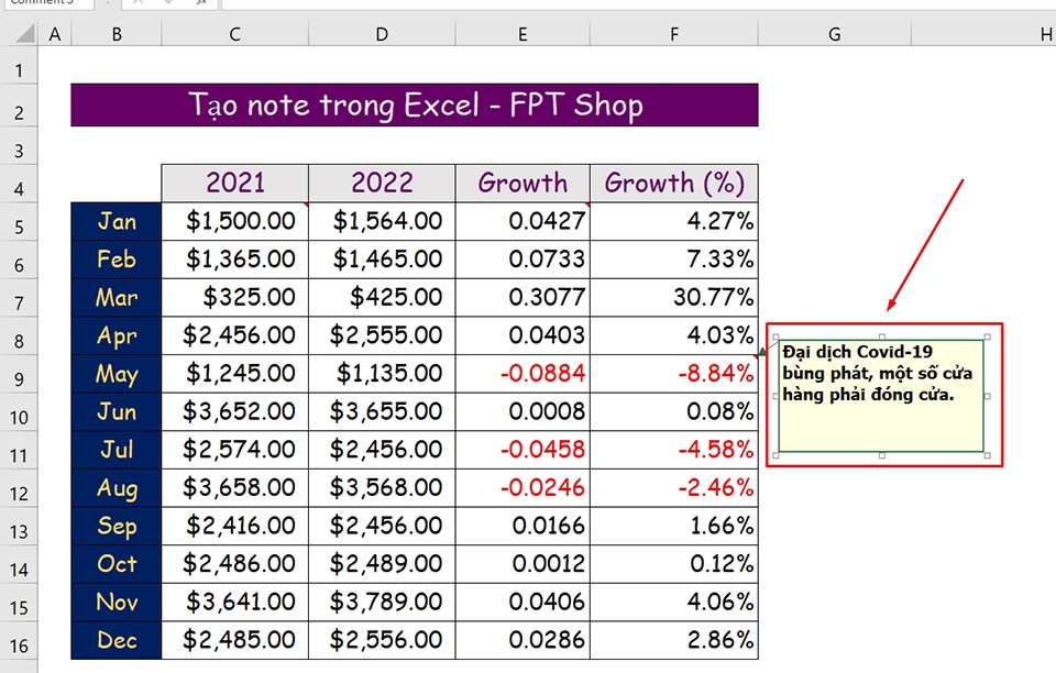 Cách tạo note trong Excel nhanh nhất?