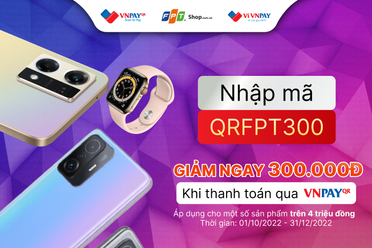 FPT Shop giảm 300.000 đồng cho khách hàng mua hàng trên 4 triệu