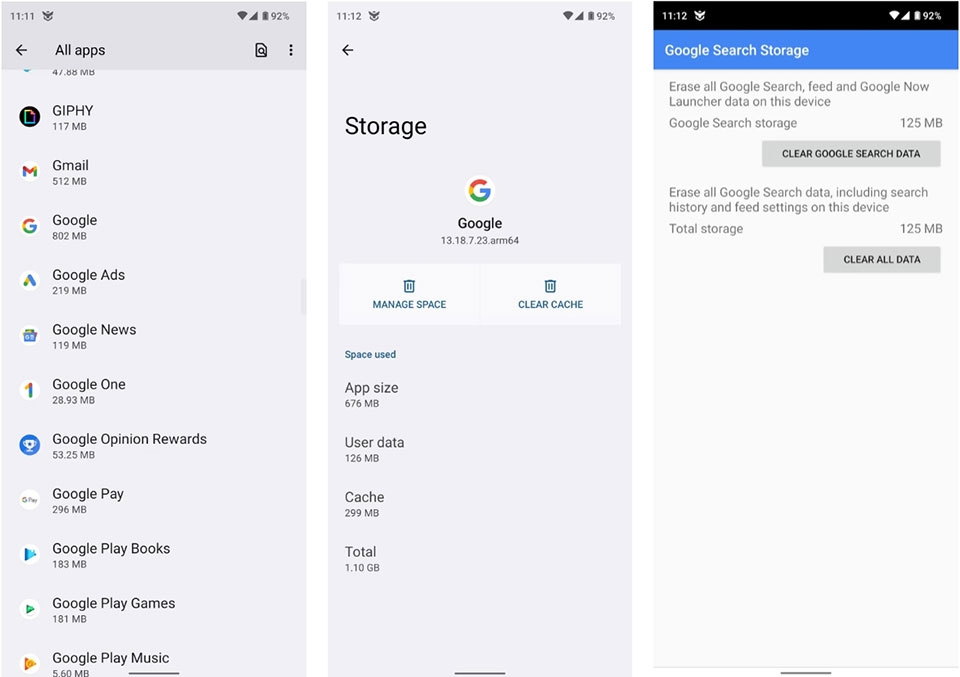 Khắc phục lỗi the process com.google.process.gapps has stopped