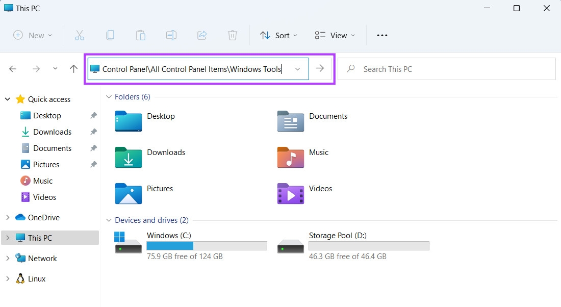 Chi tiết 6 cách truy cập nhanh Windows Tools trên Windows 11
