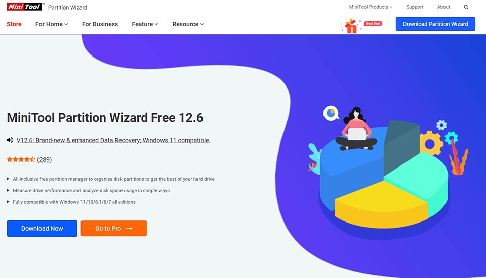 Trải nghiệm MiniTool Partition Wizard Free 12.6