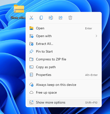 Hướng dẫn tắt menu Show more options Windows 11