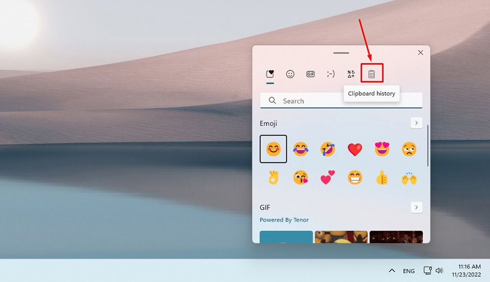 Cách mở Emoji trên Windows 11