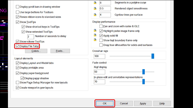 Hướng dẫn hiển thị file tab đang mở trong AutoCAD