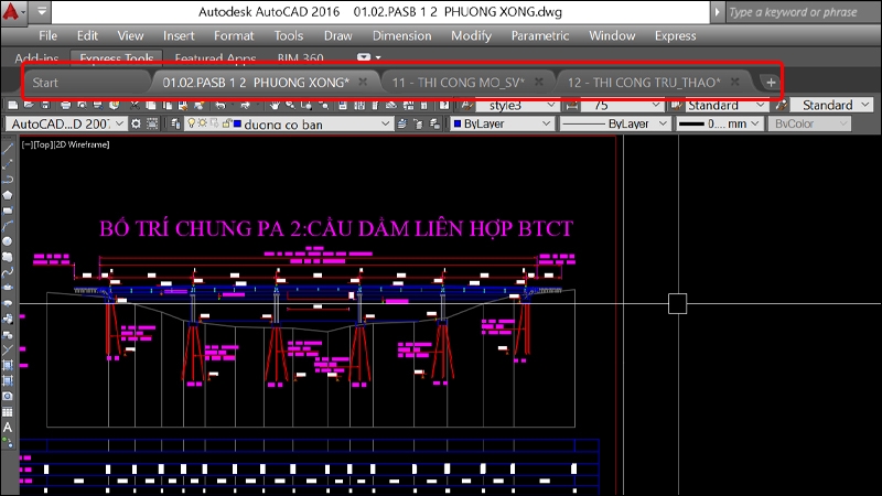 Hướng dẫn hiển thị file tab đang mở trong AutoCAD