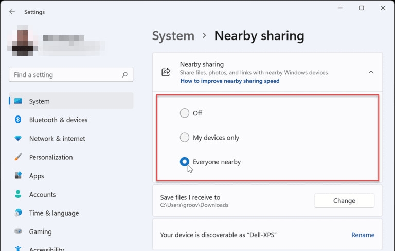 Bí quyết sử dụng Nearby Sharing chia sẻ dữ liệu trên Windows 11