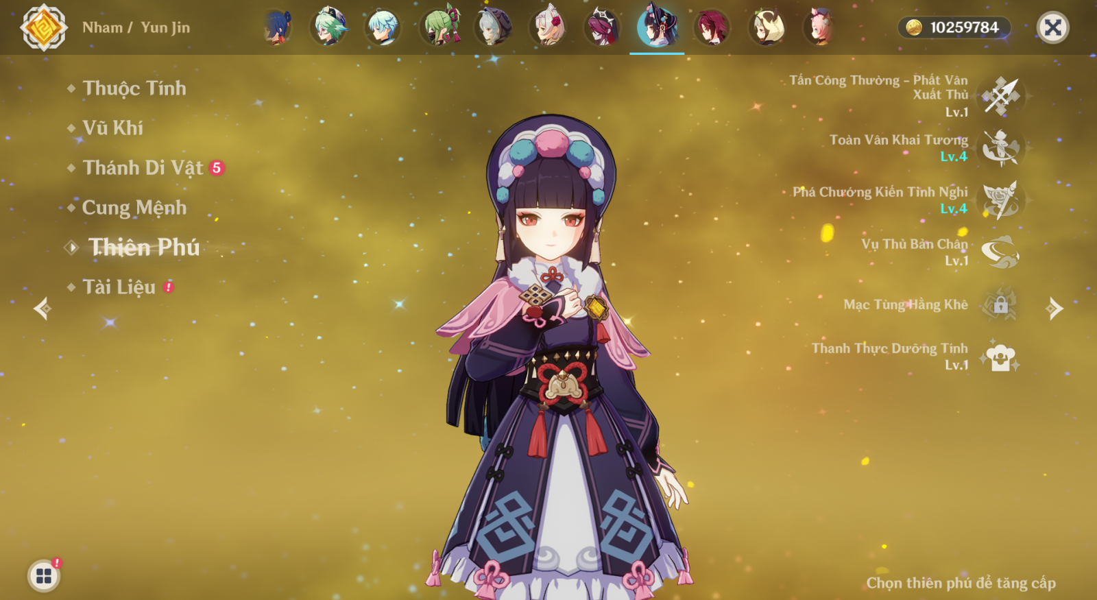 Hướng dẫn cách chơi Yun Jin Genshin Impact