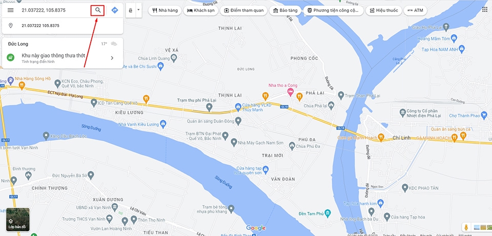 Cách nhập toạ độ trên Google Maps