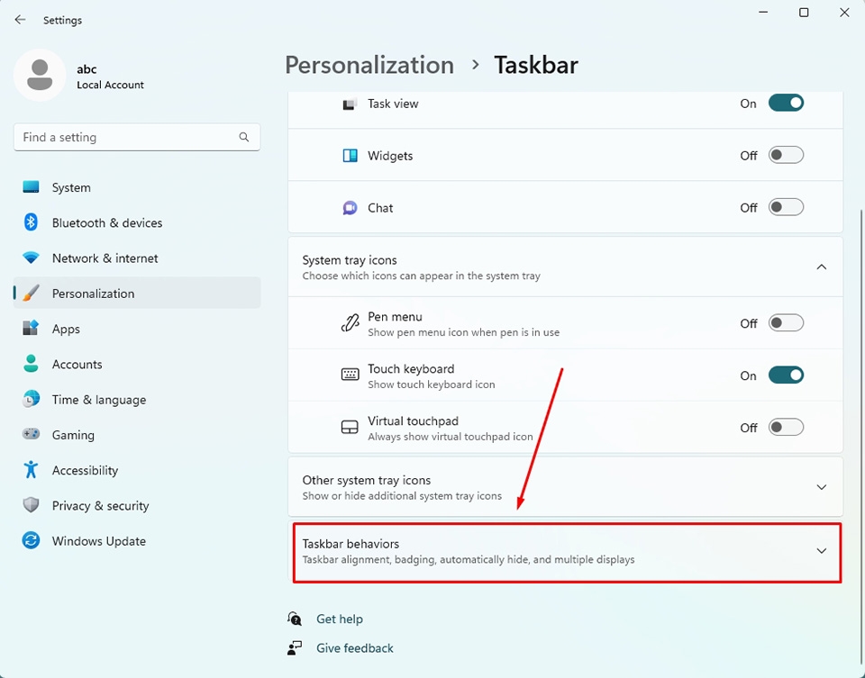 Cách ẩn thanh Taskbar trong Windows 11