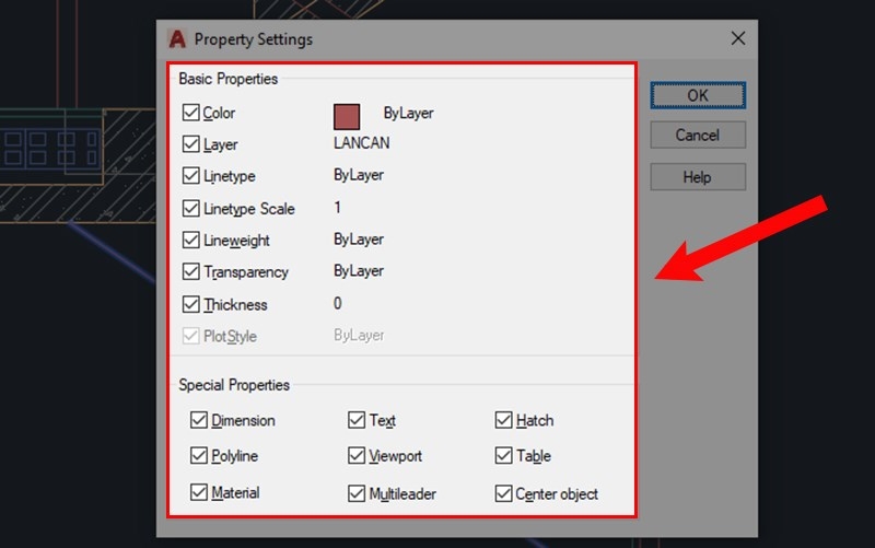 Lệnh MA trong CAD là gì? Cách dùng lệnh Matchprop