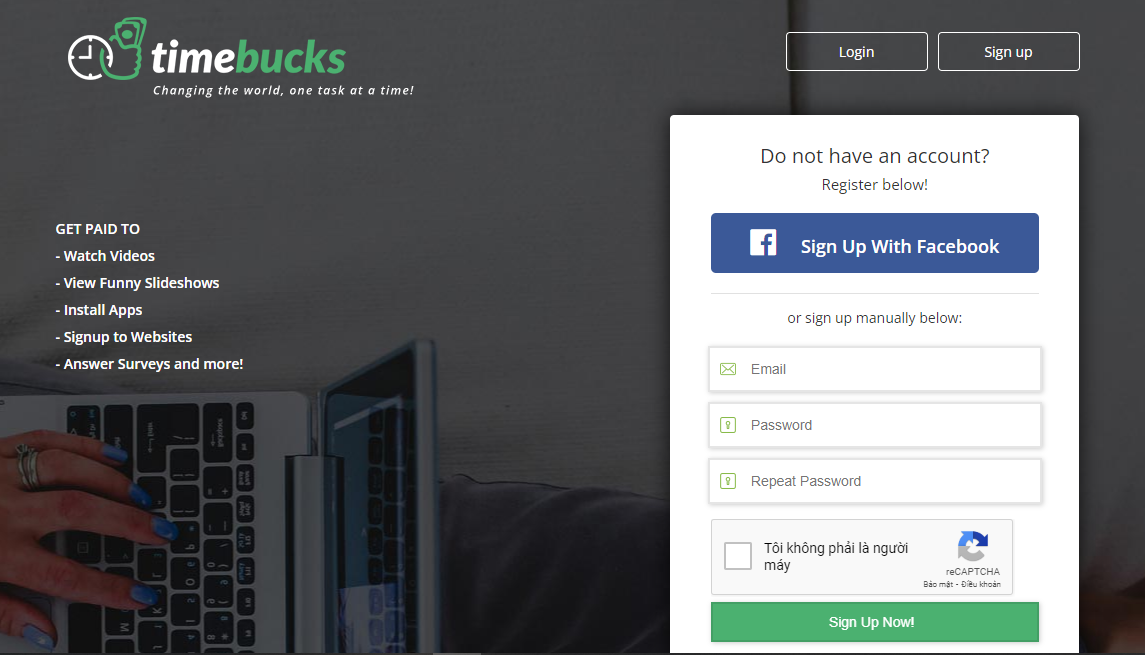 Áp dụng ngay cách kiếm tiền trên Tik Tok với Timebucks siêu dễ