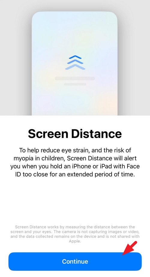 Cách bật tắt tính năng Screen Distance trên iOS 17