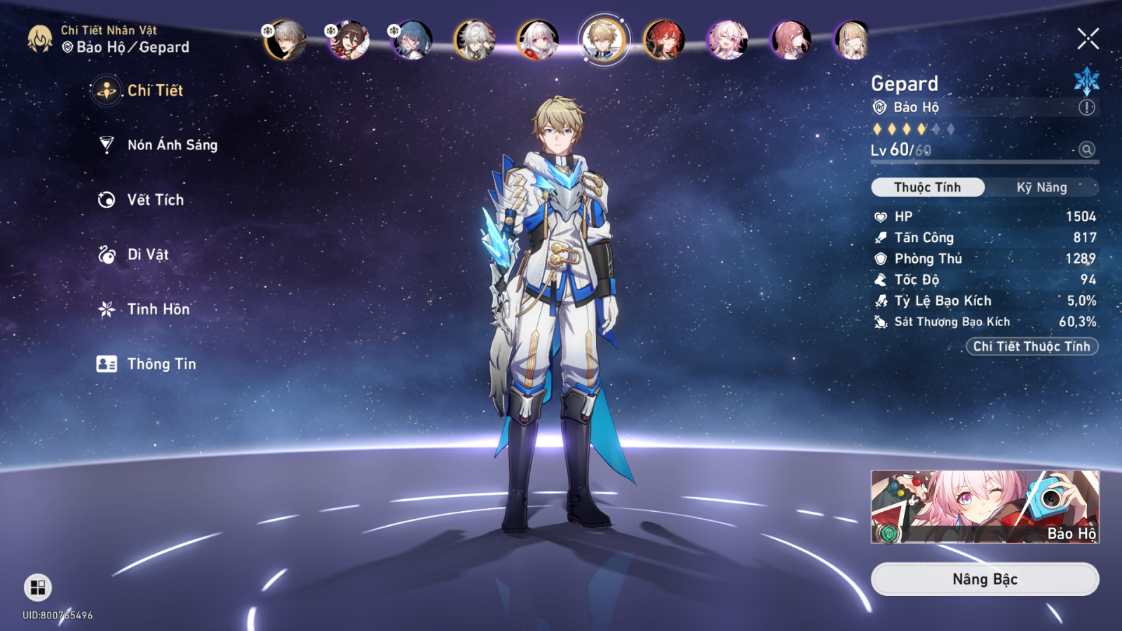 Cách chơi tối ưu nhất cho Gepard Honkai: Star Rail