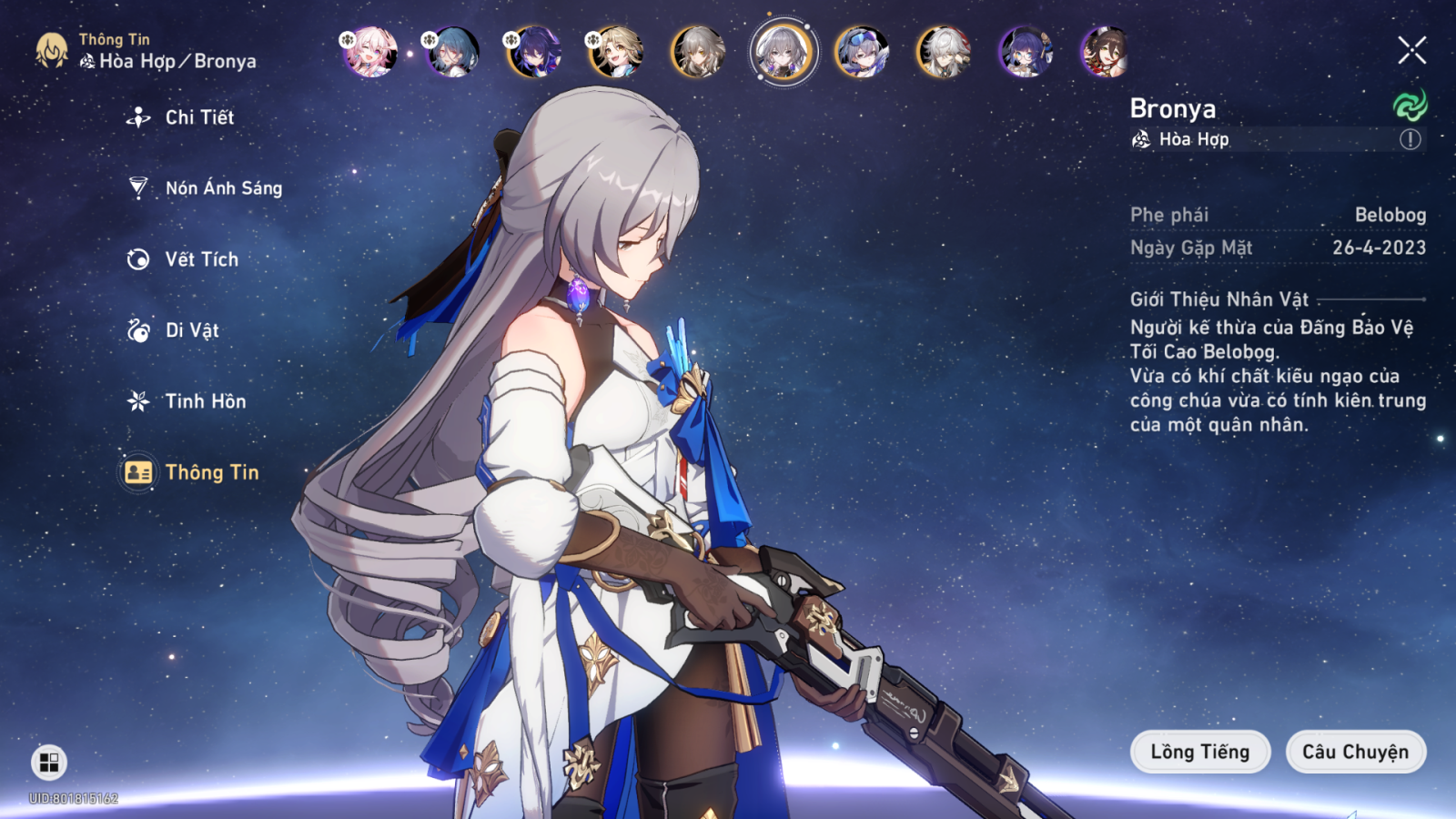 Build đội hình tốt nhất cho Bronya Honkai