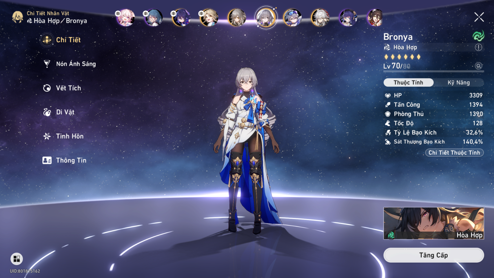 Build đội hình tốt nhất cho Bronya Honkai