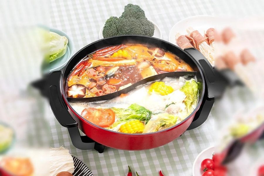 Review nồi lẩu điện 2 ngăn Mishio MK112 - 2 trong 1 tiện lợi