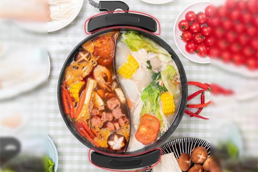 Review nồi lẩu điện 2 ngăn Mishio MK112 - 2 trong 1 tiện lợi