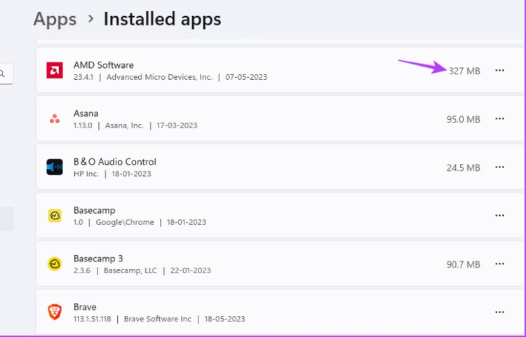 3 cách tốt nhất để kiểm tra kích thước ứng dụng trên Windows 11