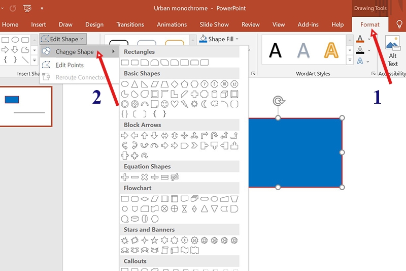 Hướng dẫn chi tiết cách sử dụng Shapes PowerPoint