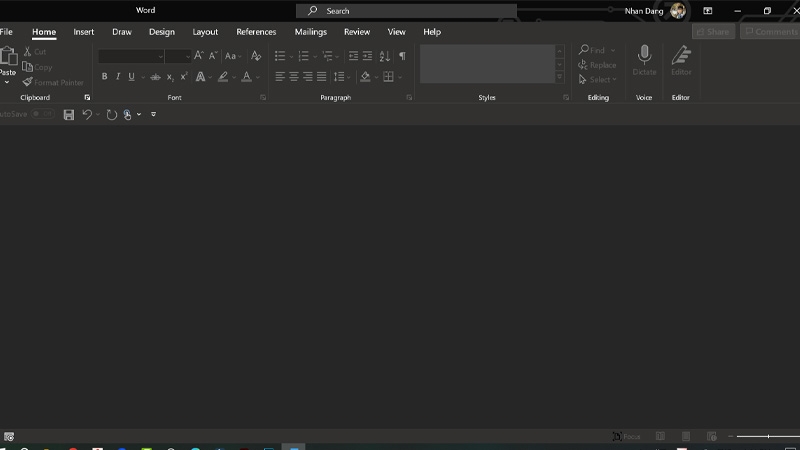Cách kích hoạt Dark Mode trong Microsoft Word