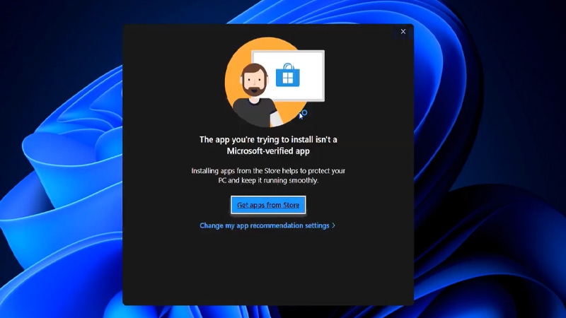 Lỗi The App Youre Trying To Install Isnt Microsoft Verified App