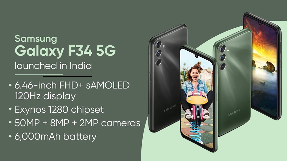 Samsung Galaxy F34 5G ra mắt: Pin 6000 mAh, màn hình 120Hz