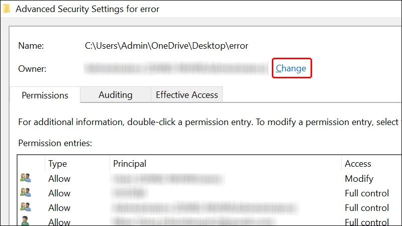 Cách khắc phục lỗi Access Control Entry Is Corrupt trên Windows