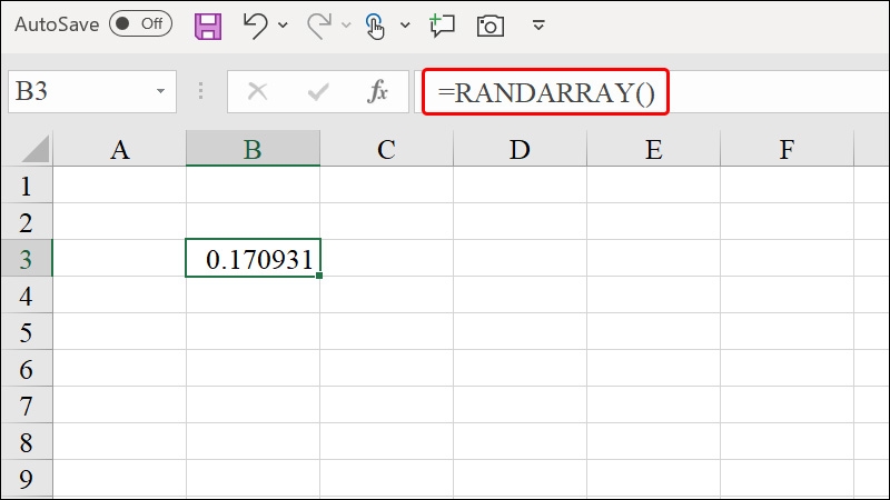 Cách sử dụng hàm RANDARRAY trong Excel