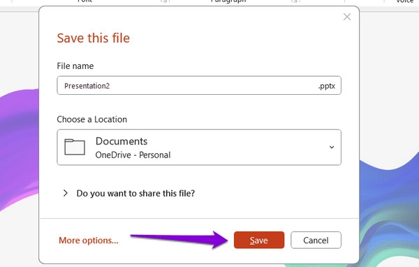 Làm gì khi PowerPoint không cho lưu file trên Windows?