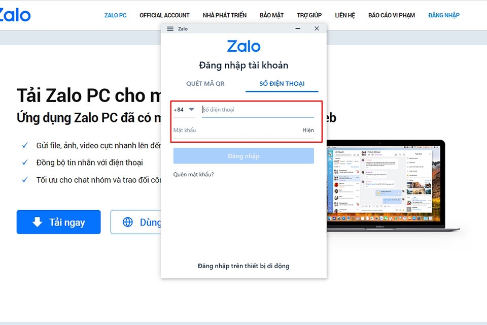 Cách đăng nhập Zalo trên máy tính và những điều cần lưu ý