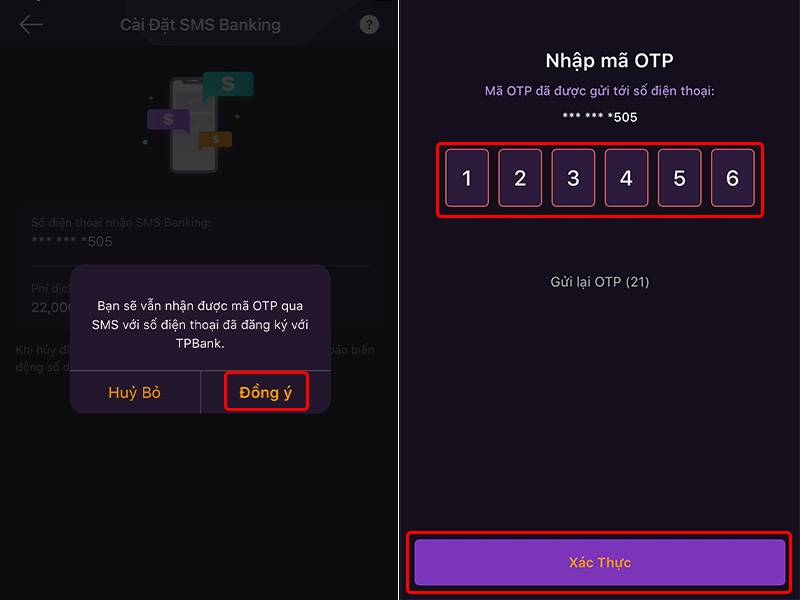 Cách hủy SMS Banking bằng ứng dụng TPBank Mobile