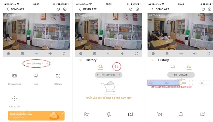 Cách xem lại lịch sử camera trên điện thoại chi tiết nhất