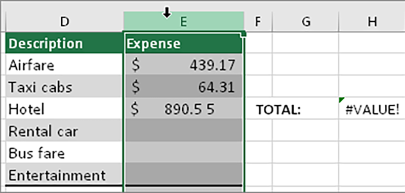 Những lỗi VALUE trong Excel thường gặp và cách khắc phục