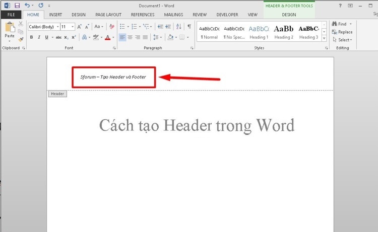 Tạo Header trong Word chuyên nghiệp bằng vài bước đơn giản