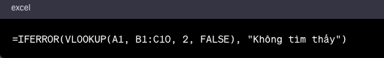 Hàm IFERROR trong Excel: Cú pháp cơ bản và cách sử dụng hiệu quả